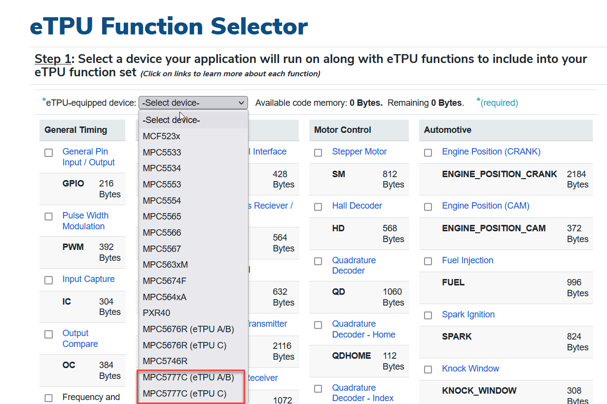 ETPU MPC5777C demo app - NXP Community