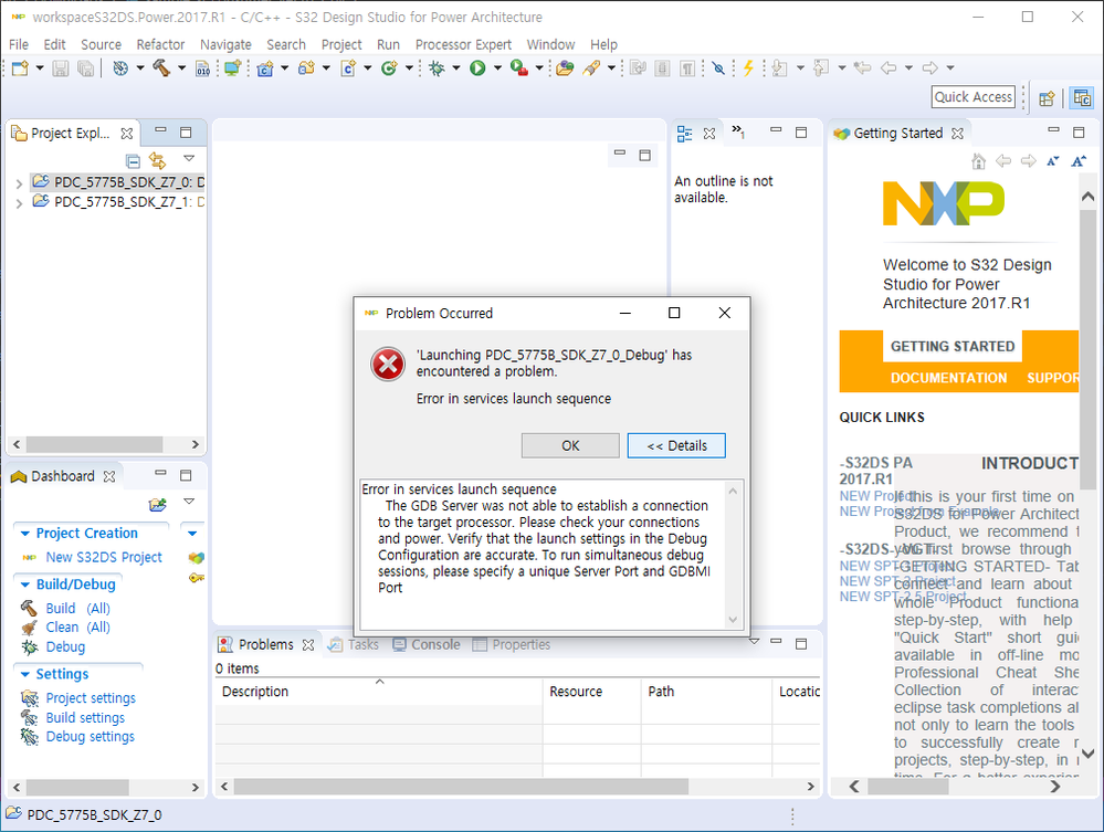 Solved: The GDB Server was not able to establish a connection to the target processor. - NXP ...