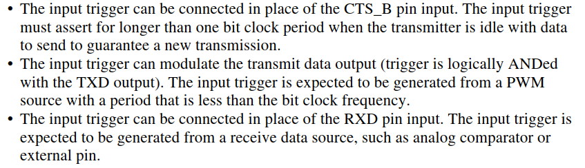 Solved: How to use S32K144 TRGMUX_IN0 trigger LPUART send data? - NXP Community