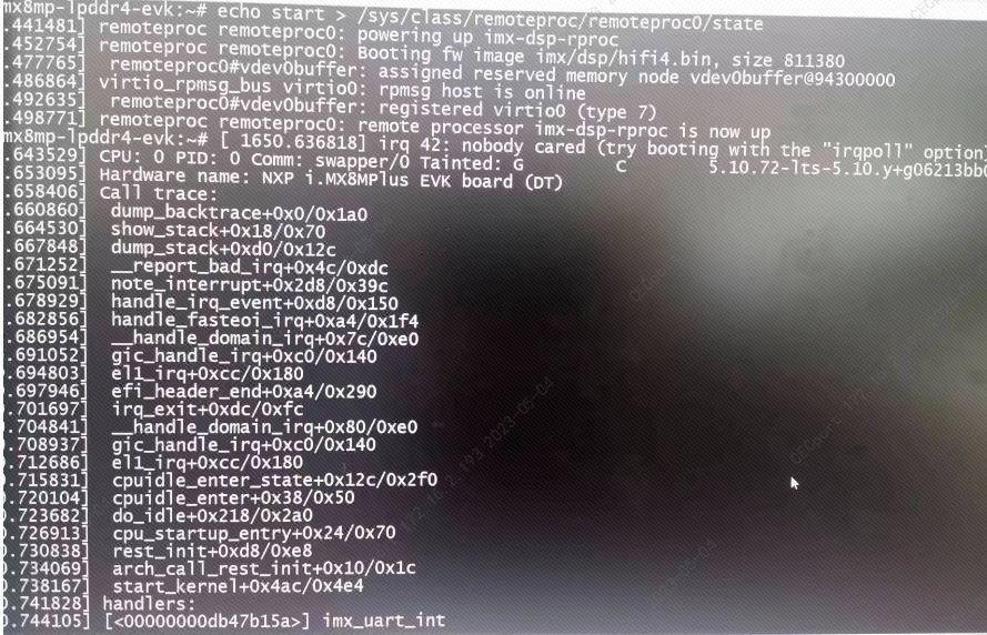 DSP can't ouput debug log on IMX8MP - NXP Community