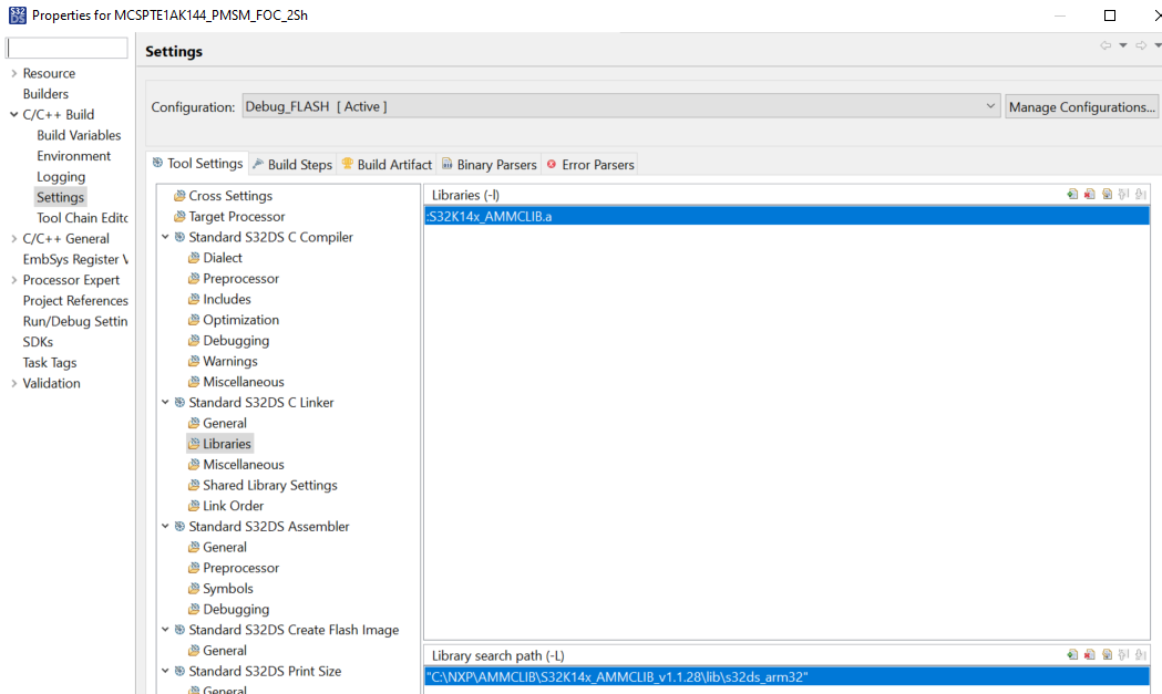 MCSPTE1AK144_PMSM_FOC_2Sh build error - NXP Community