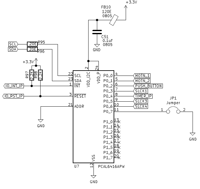 PCAL6416APW not getting detected on i2c bus - NXP Community