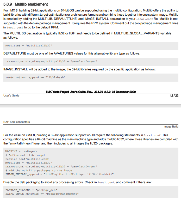 For i.MX 8, try to building 32-bit applications on 64-bit OS - NXP ...