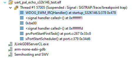 After adding freertos component code gets stuck in prvPortStartFirstTask - NXP Community