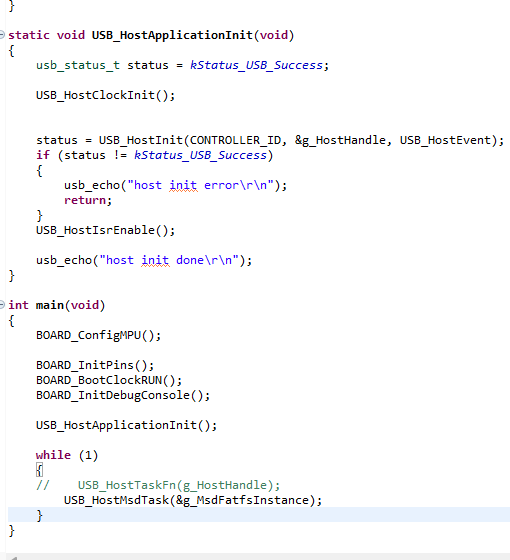 Solved: Bare metal USB MSD FATFS example - NXP Community