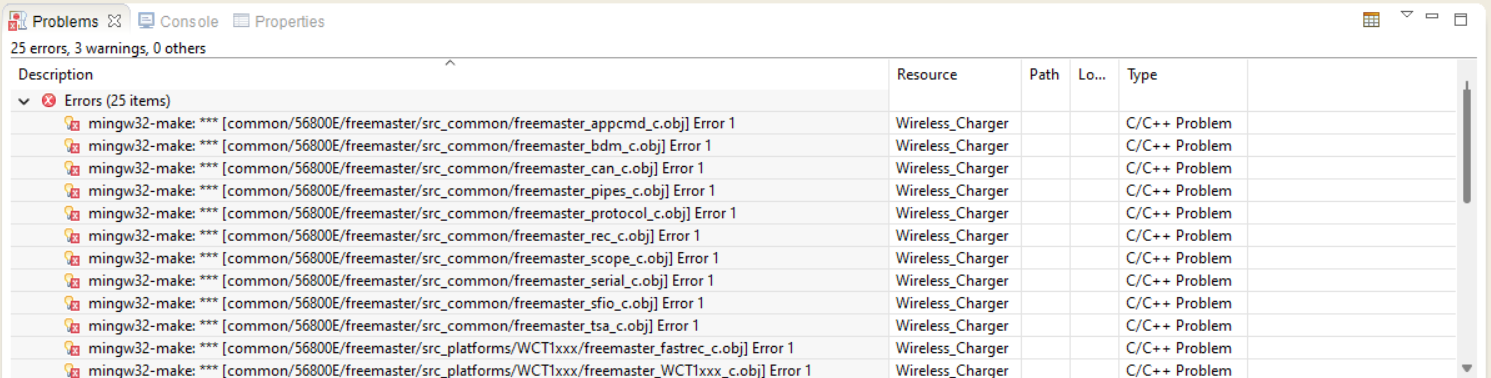 mingw32-make error 1 - NXP Community