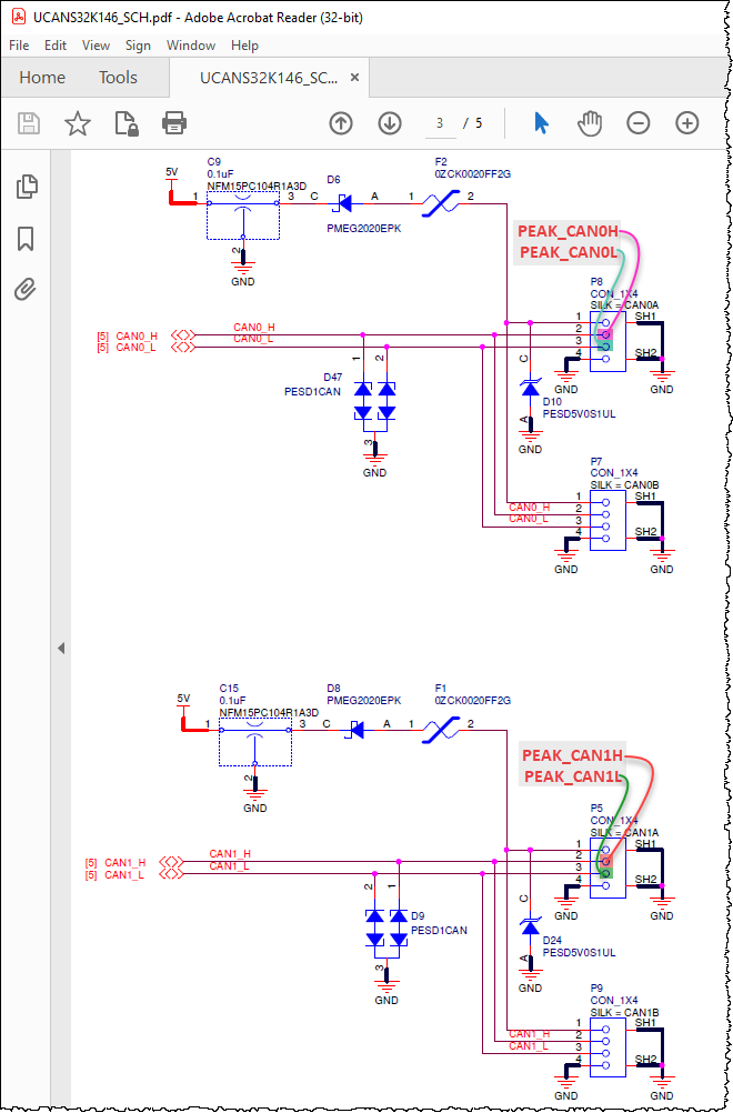 How to implement two CAN channels on UCANS32K146 dev board (using SDK ...