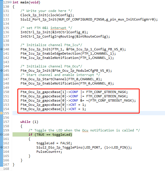 Re: How to set FTM to enable GTB on S32G2 platform? - NXP Community