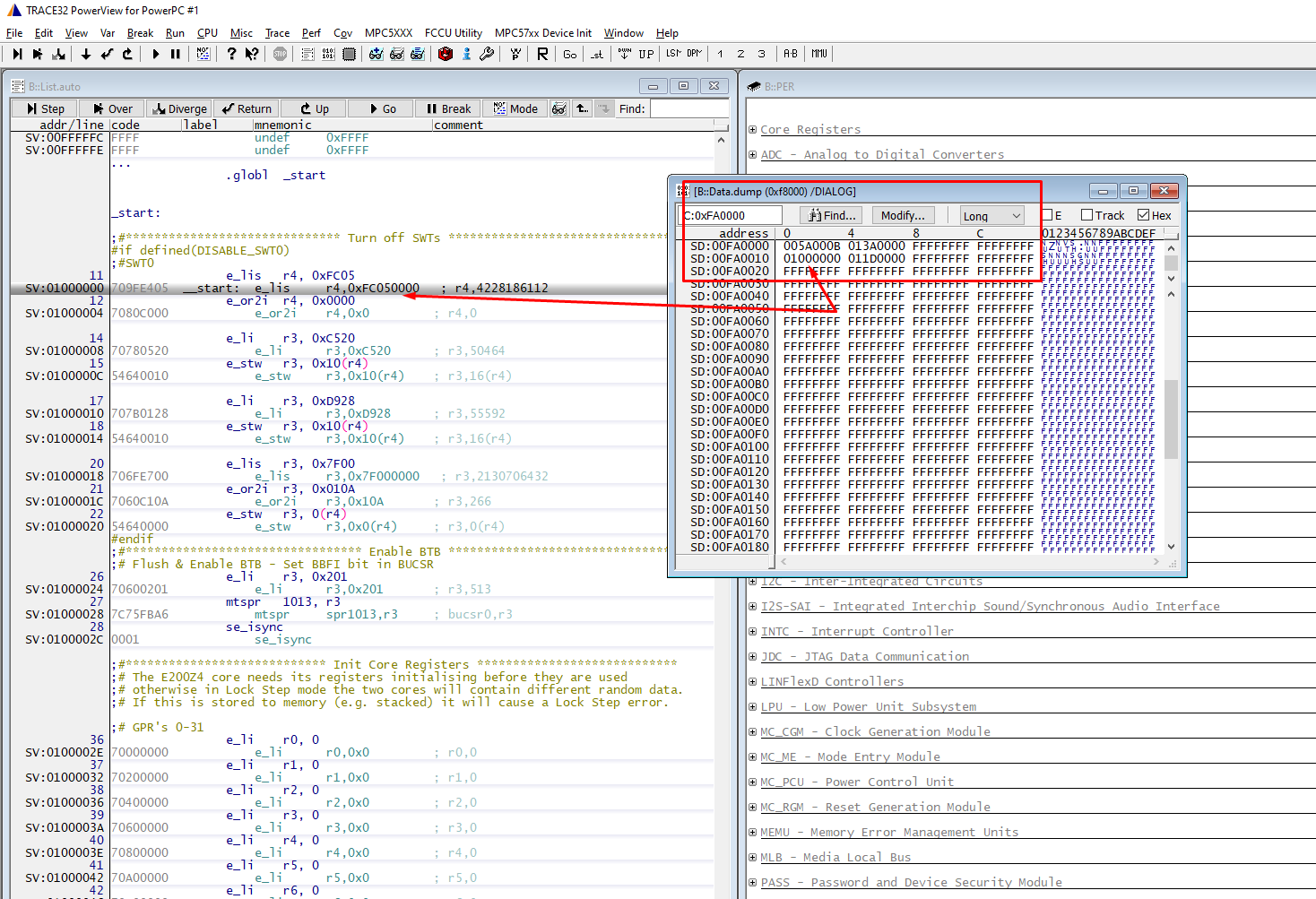 MPC5748G-LCEVB How to debug_flash based on SDK sample codes. - NXP ...