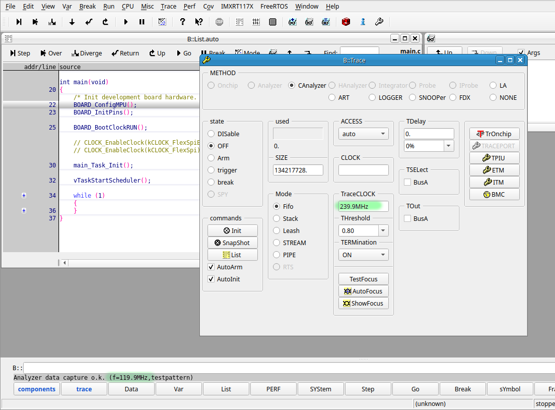 RT1170 trace using Lauterbach Microtrace - NXP Community