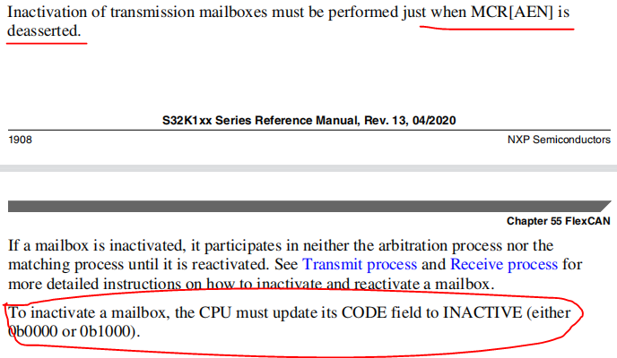 How to inactive Mailbox of FlexCAN? - NXP Community