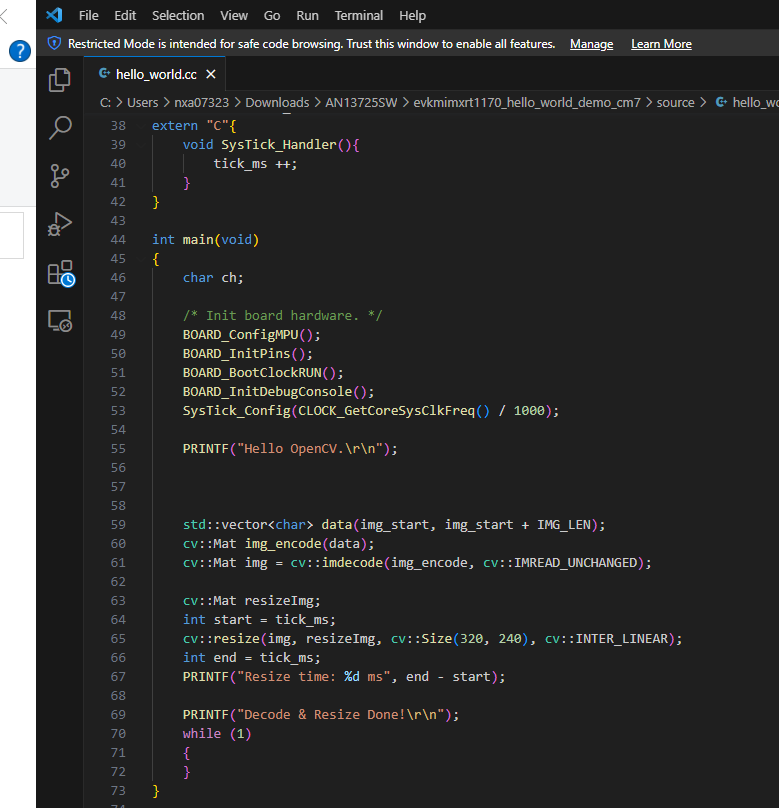 AN13725 - how is opencv compiled without having Mutex errors? - NXP Community