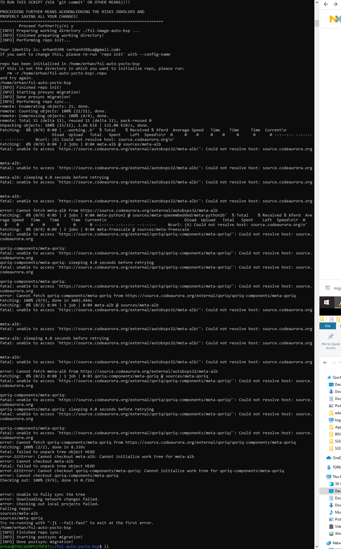 [bluebox] Yocto issues with Codeaurora relics on Github ? - NXP Community