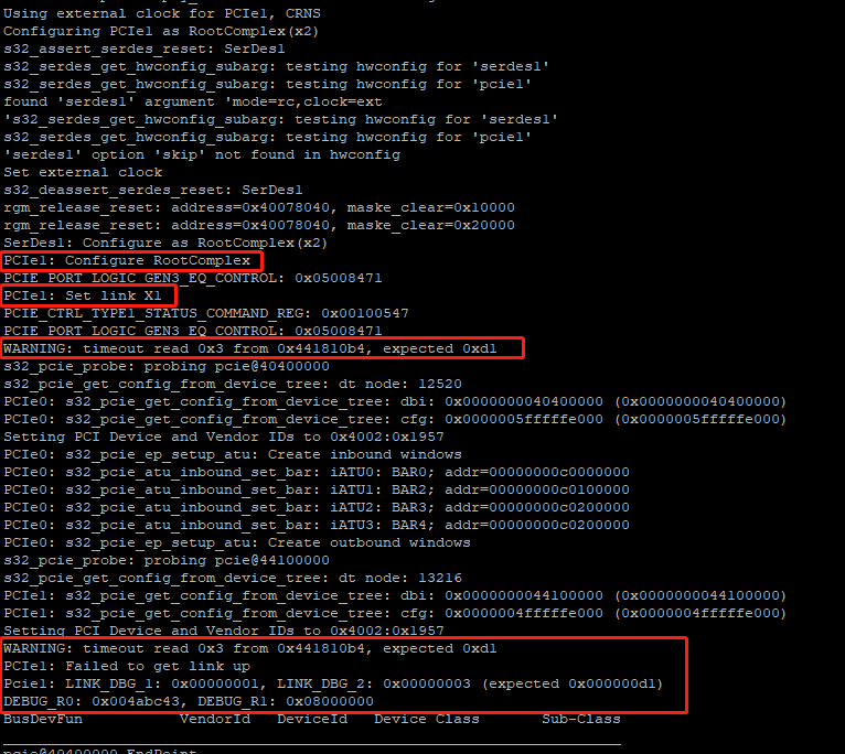 PCIe occur polling.compliance error on S32R45 - NXP Community