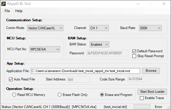 Cannot program with RappID via CAN - NXP Community