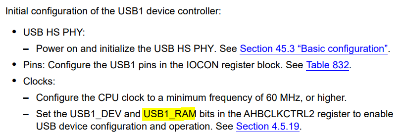 LPC55S69 USBHSD does not work in a multicore configured project - NXP Community