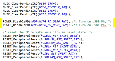 LPC55S69 USBHSD does not work in a multicore configured project - NXP Community