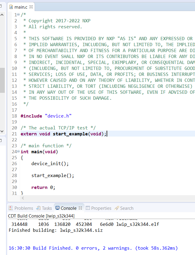Solved: S32K3 lwip_s32k344 example missing settings.h for wolfcrypt ...