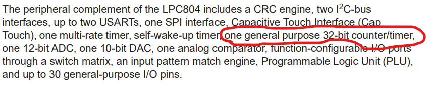 Doubt regarding Timer in LPC804 Microcontroller - NXP Community