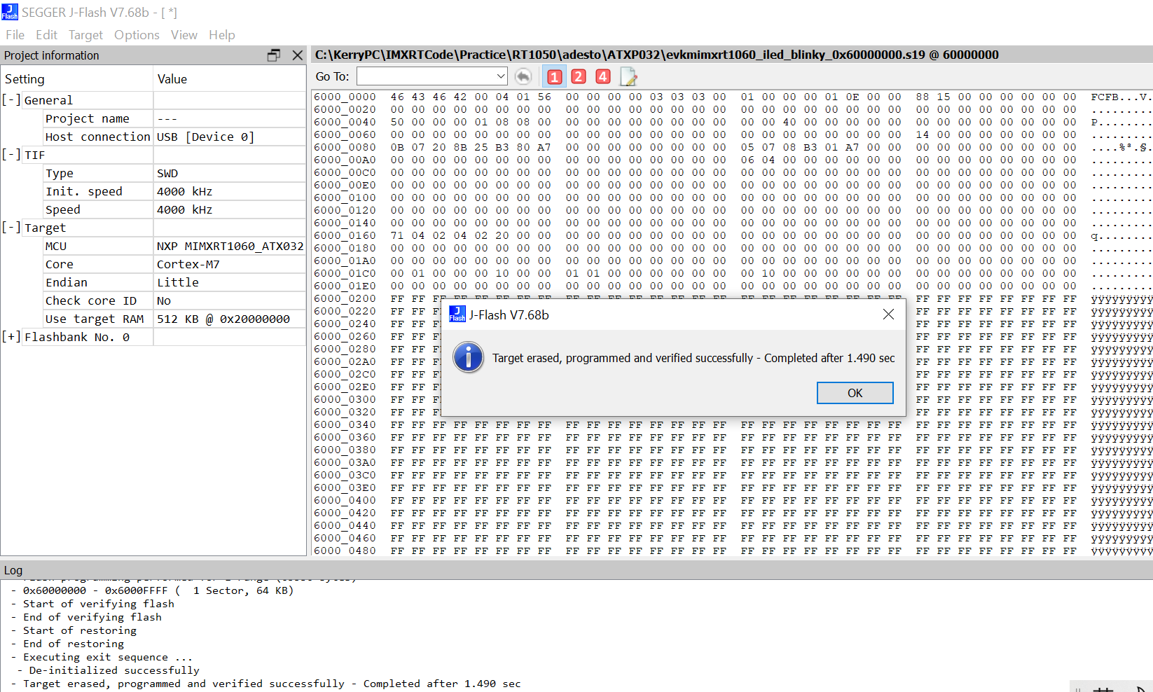 Solved: RT-UFL settings for Adesto EcoXIP flash to work with J-Link ...