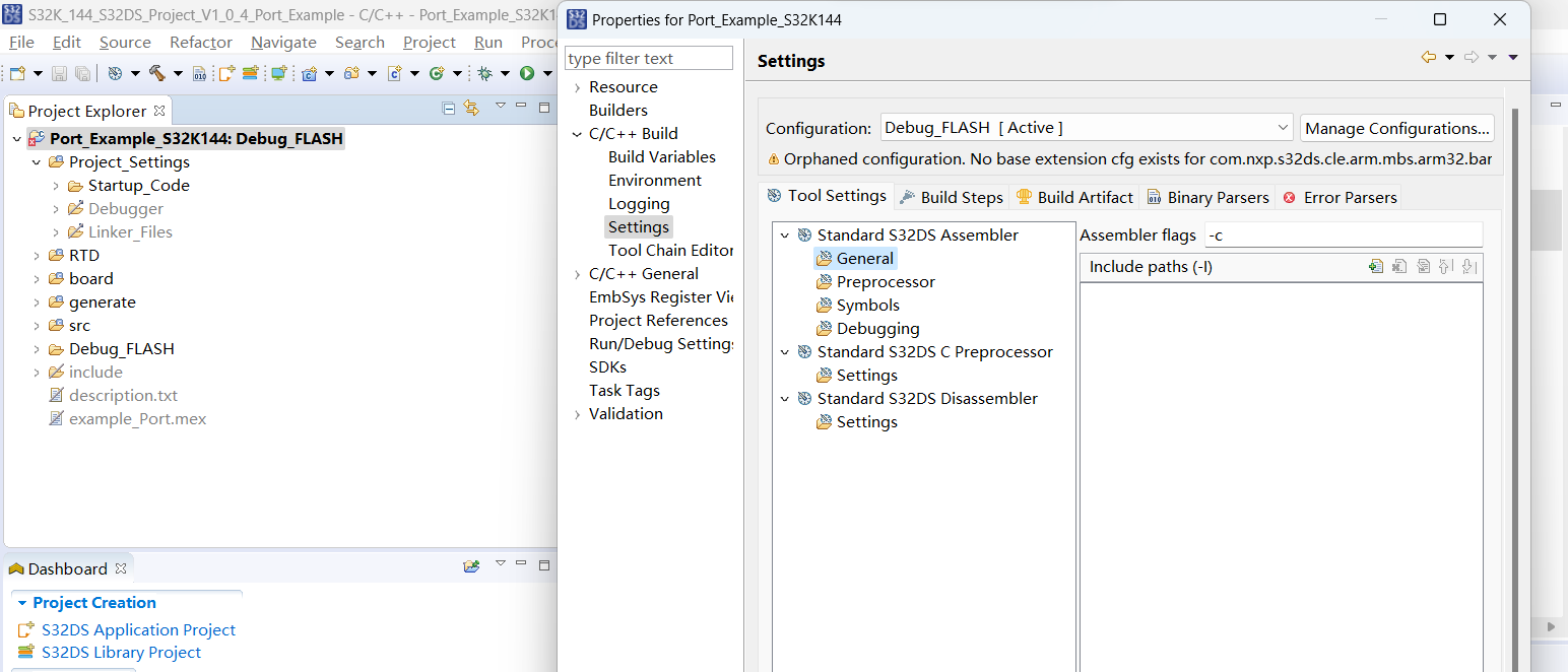 Solved: S32k144 uses the s32ds example project from 'SW32K1_RTD_4.4_1.0 ...