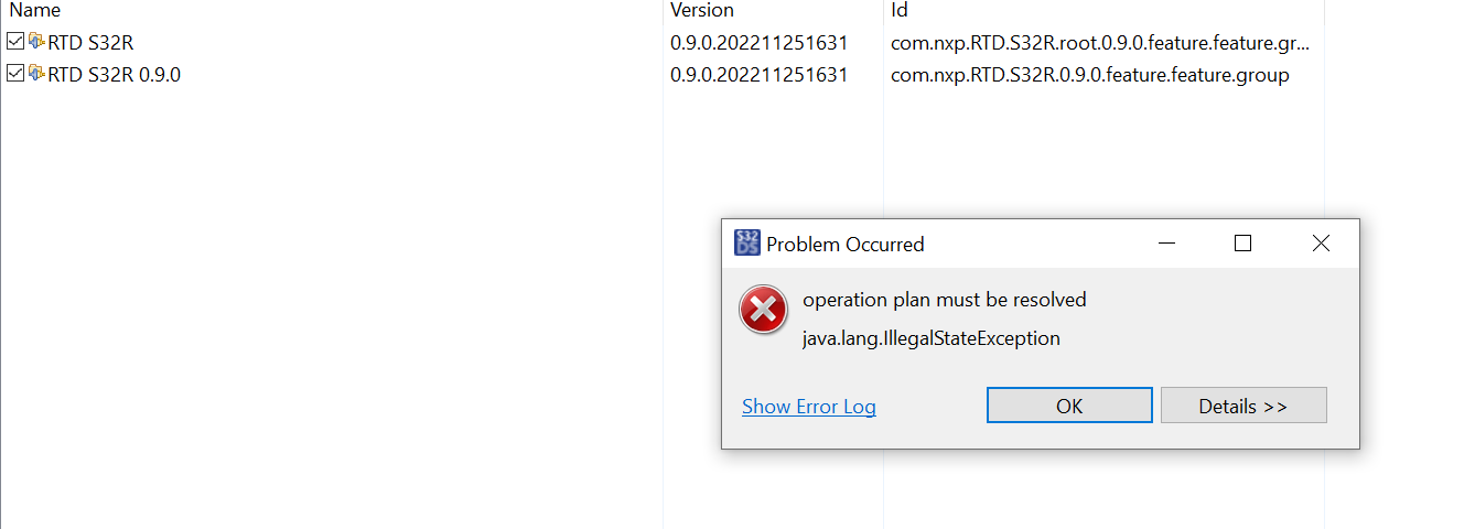 Solved: S32DS for installing RDT errors - NXP Community