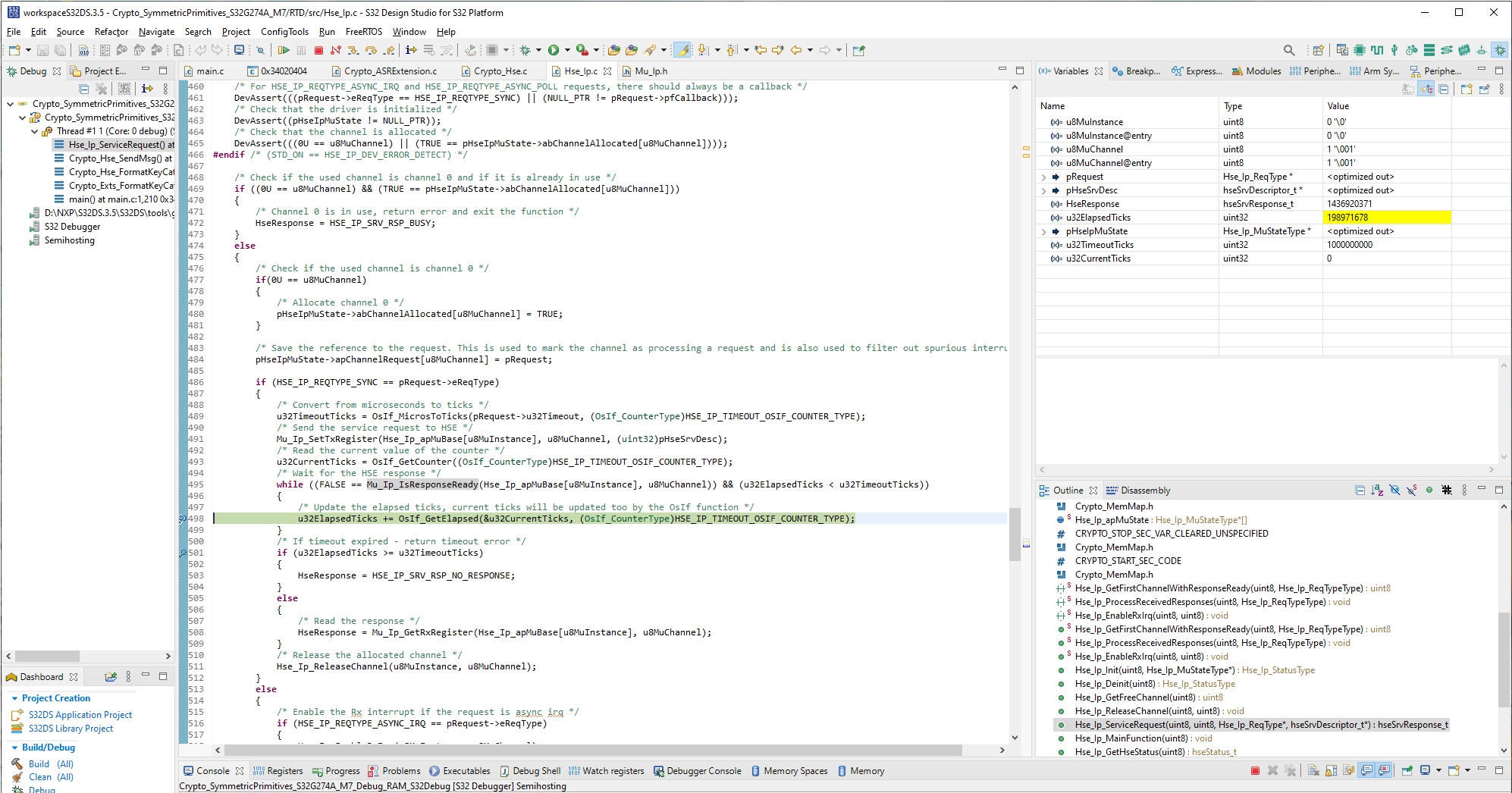 S32DS Crypto_Symmetric_Primitives example stuck - NXP Community