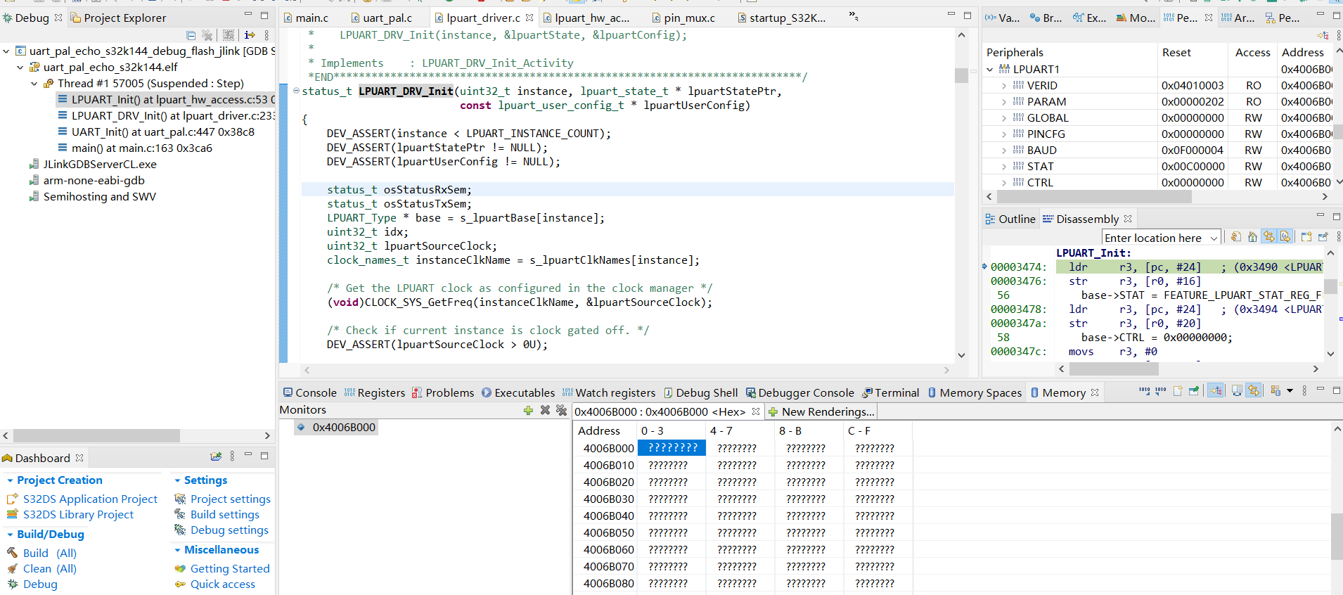 Solved: LPUART_Init Failed, enter DefaultISR. - NXP Community