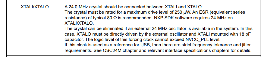 Solved: On the power of the 24M crystal excitation of the MCIMXRT1052 ...