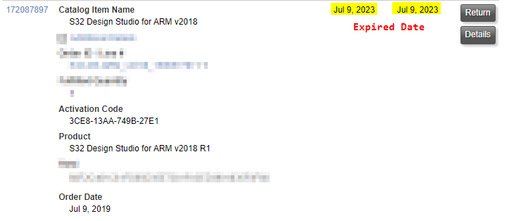 S32 Design Studio for ARM v2.0 & S32 Design Studio for ARM Version 2018.R1 both license expired ...