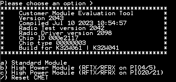 E: chip type dosen't fir for the binary (using Customer Module ...