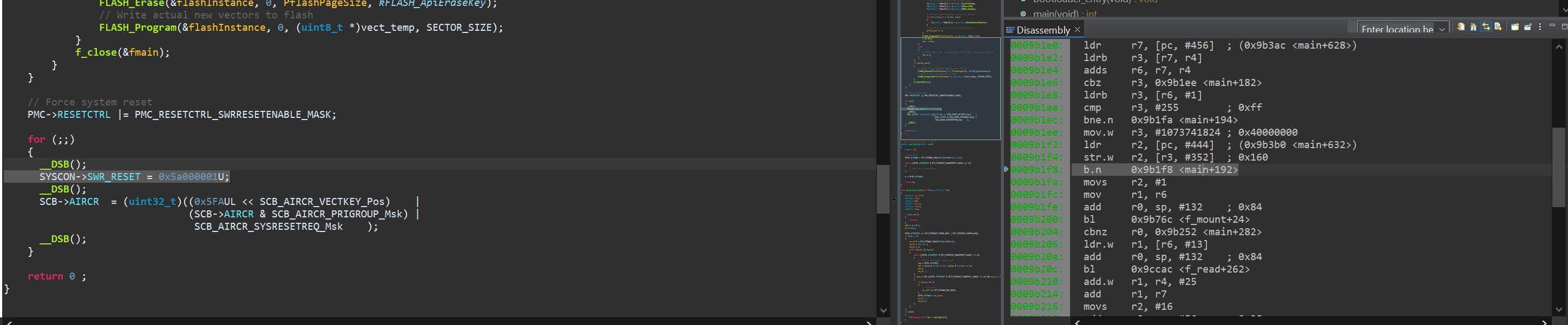 LPC55S69 - Forcing system reset in software - NXP Community
