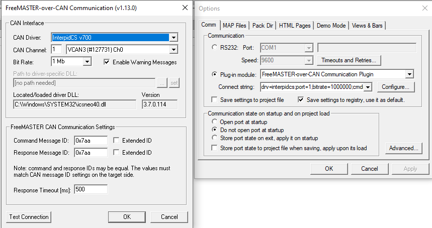FreeMASTER-over-CAN Communication Plugin using the fm_can_s32k1xx.slx ...