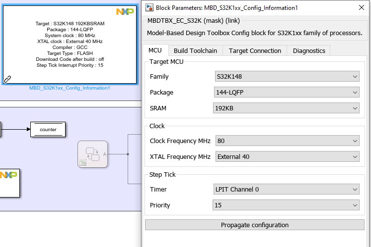 FreeMASTER-over-CAN Communication Plugin using the fm_can_s32k1xx.slx example project on a ...
