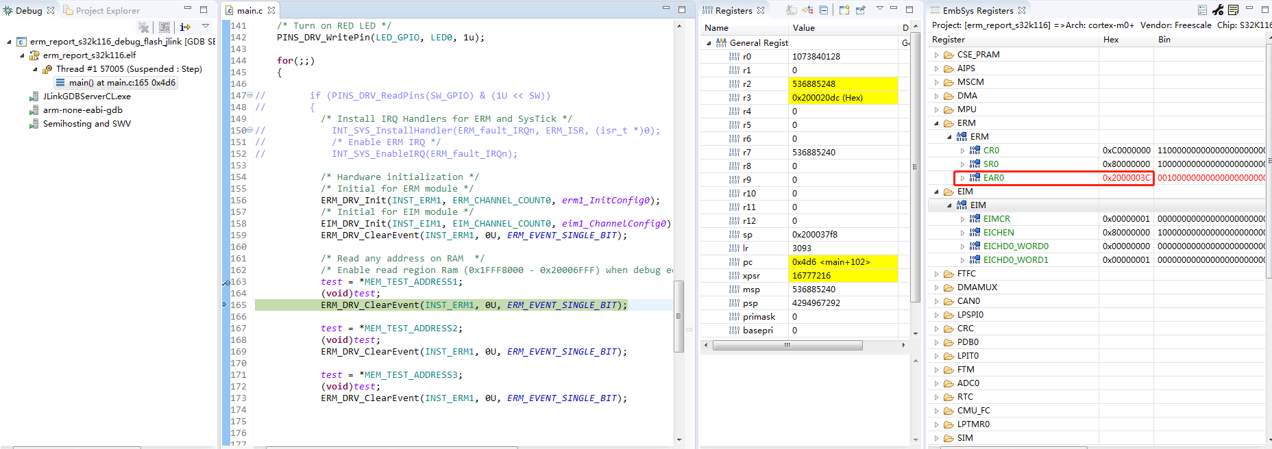 Solved: S32K116 ERM EAR0 has an fixed offset - NXP Community