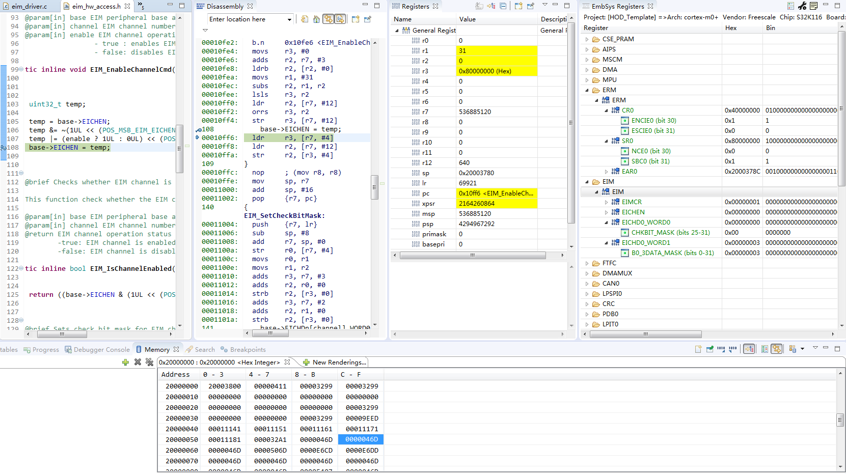 Solved: S32K116 EIM none-correctale error cleared SRAM cause program crash - NXP Community