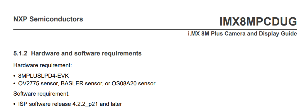 Image Sensor recommendation for 8mp - NXP Community