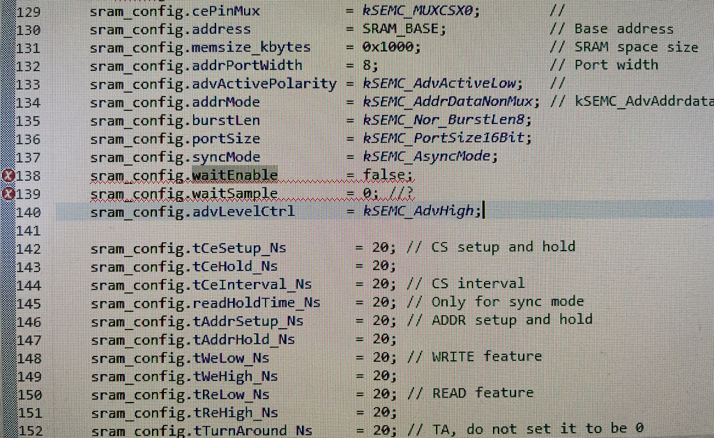 IMXRT1064 SEMC Write-Read Operations - NXP Community