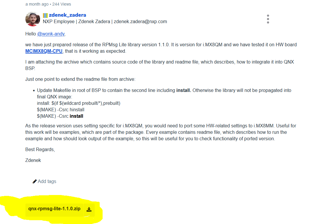 RPMsg_Lite for QNX - NXP Community