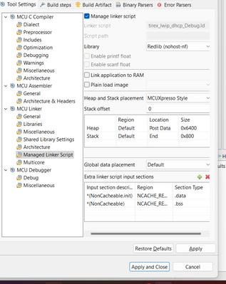 Solved: LWIP example is not working in BOARD_SDRAM(external RAM). - NXP Community