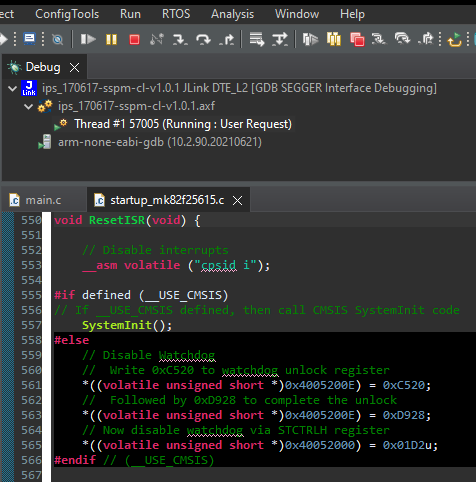 Solved: K8x MCU Reset Fails (project execution fails before hitting initial breakpoint) - NXP ...
