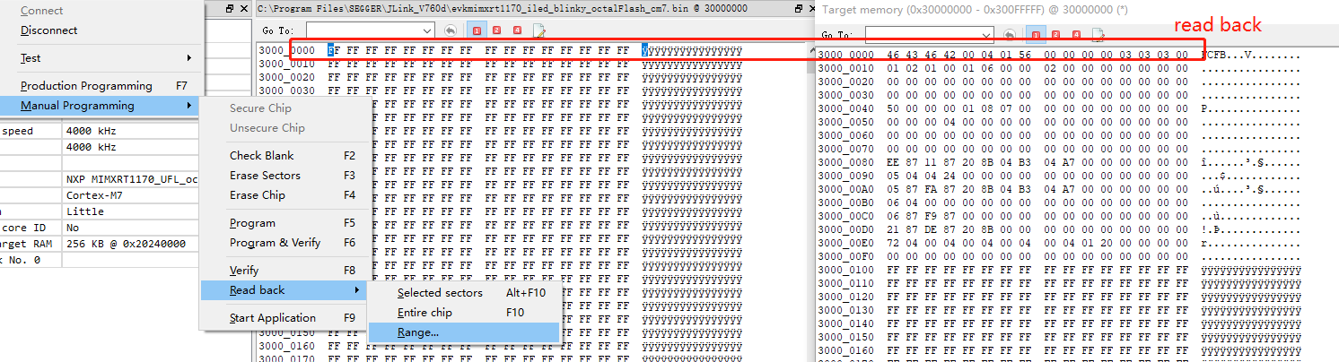 RT1176 Hyper Flash Download Algo Read back（J-Flash） - NXP Community