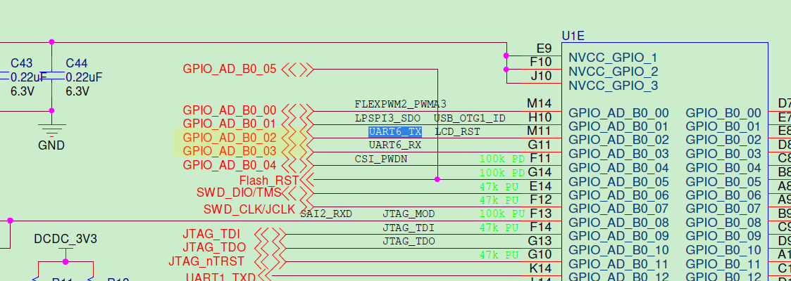 UART6 serial output not working in demo app [iMX RT106S/SLN-LOCAL2-IOT ...