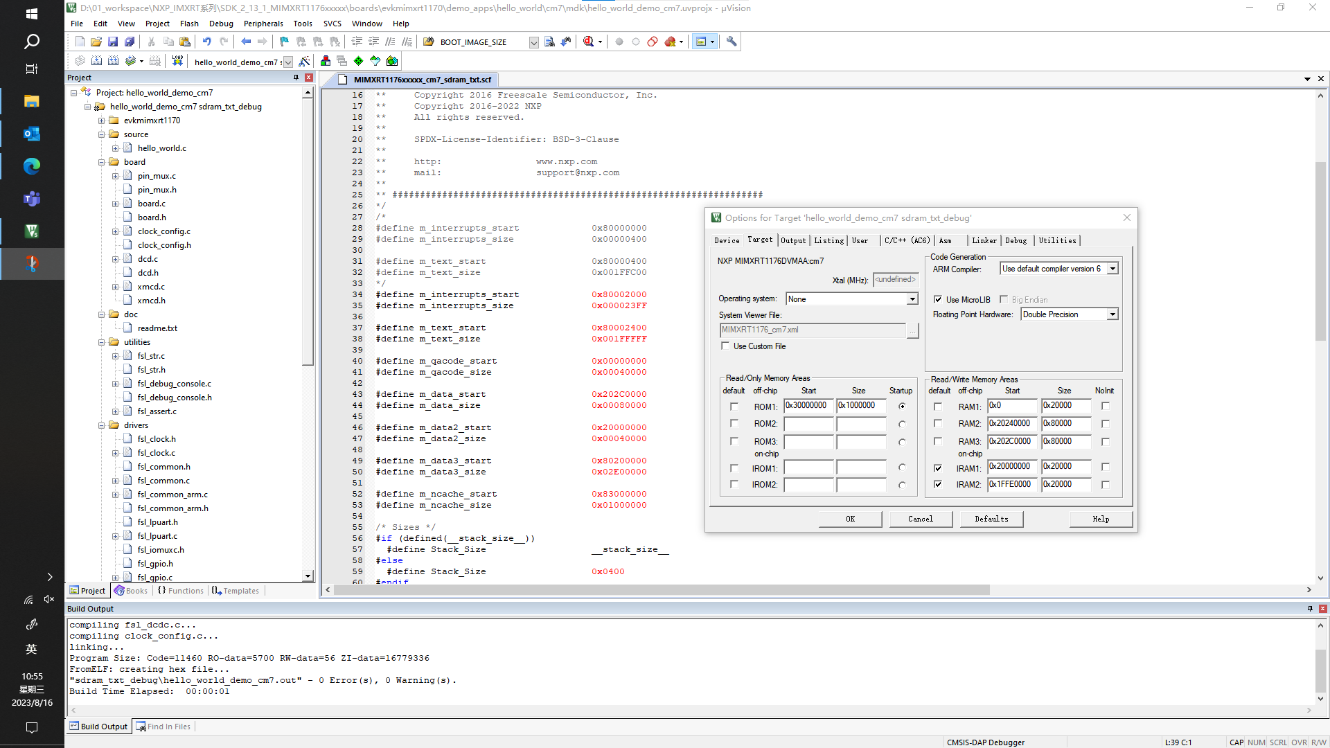 How to boot RT1176 from Serial NAND NAND(W25N01GVZEIG) to SDRAM (32bits 64MB). - NXP Community