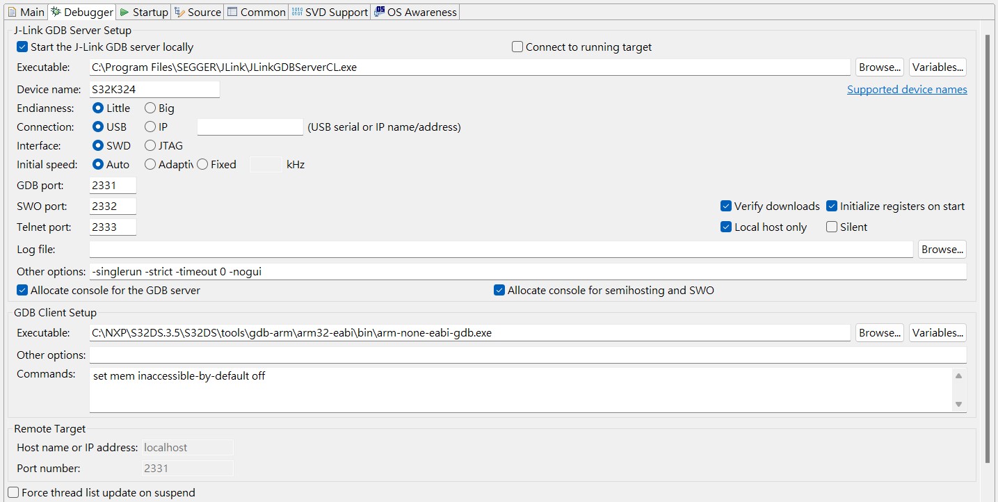 S32K324 + SEGGER J-LINK Plus - NXP Community