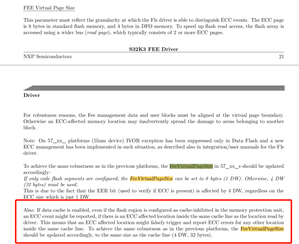 Solved: How to use S32K312 FeeVirtualPageSize Parameter? - NXP Community