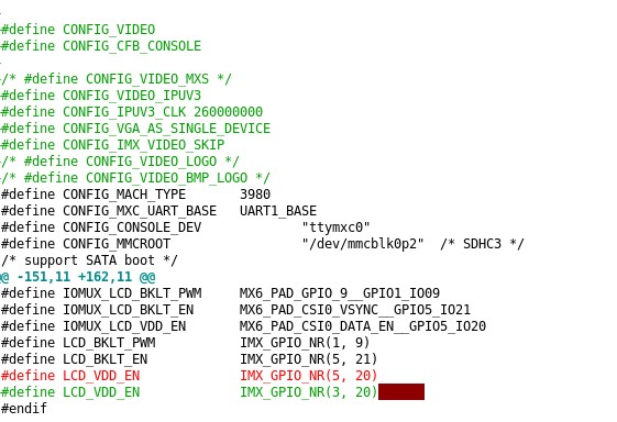 IMX6Q : display color stripes after configured LCD parameters in Uboot - NXP Community