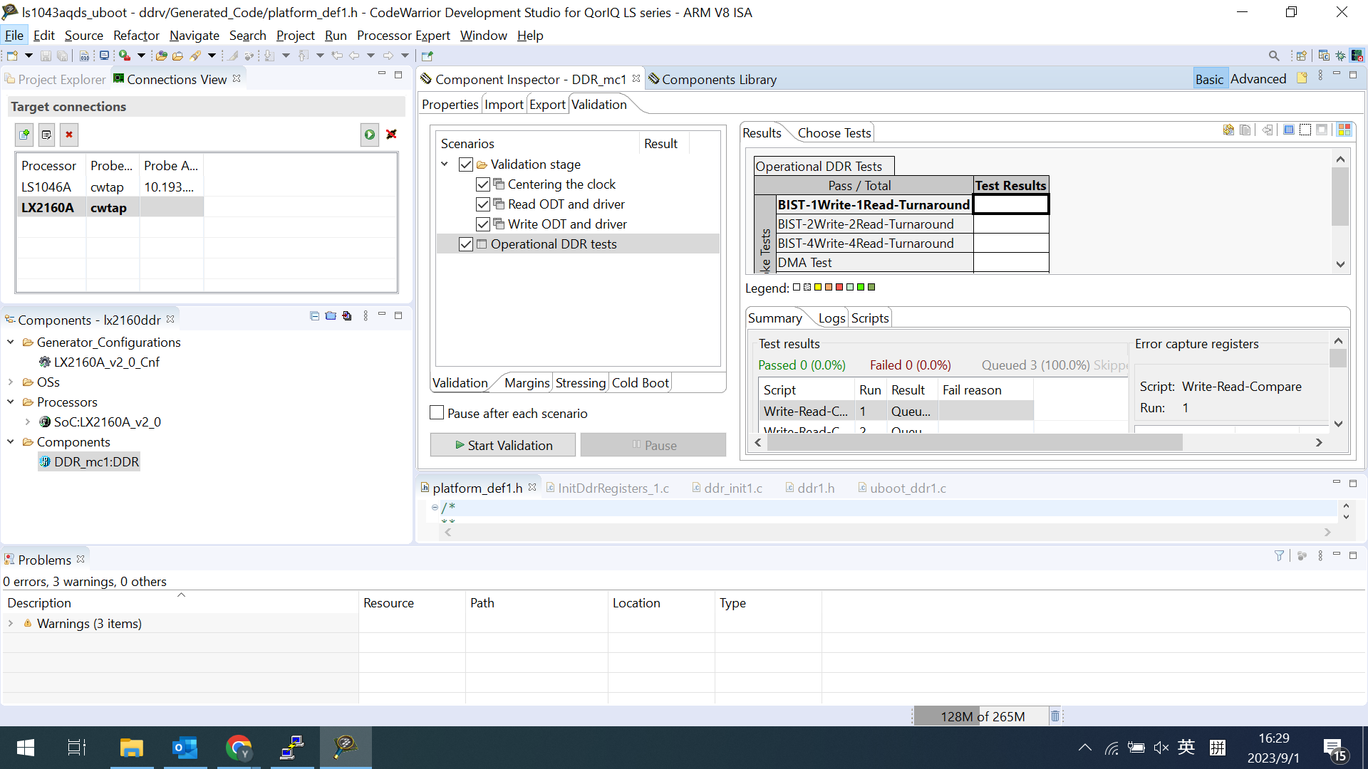 [LX2160a] Custom board bring-up: mtest and memtester question for DDR ...