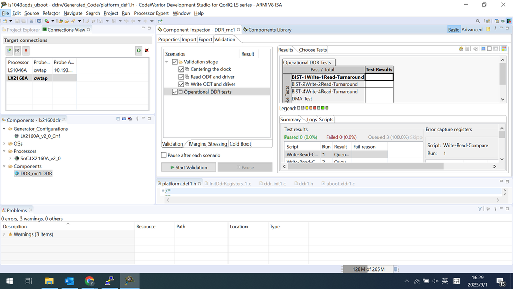 [LX2160a] Custom board bring-up: mtest and memtester question for DDR ...