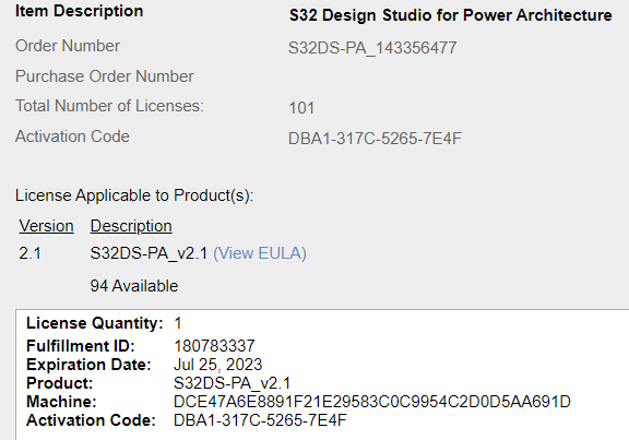Solved: S32DS for Power Architecture - license - NXP Community